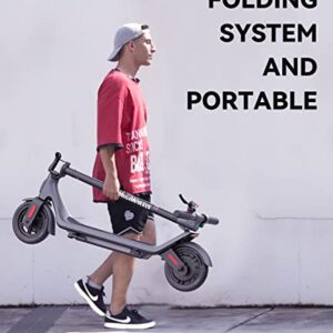 MEGAWHEELS Electric Scooter Adults, 9" Pneumatic Tubeless Tires, 15.5 Miles Range with 250W Motor, 15.5MPH Foldable Commuting E Scooter for Adults