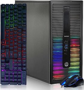 hp gaming pc desktop computer - intel quad i7-6700 up to 4.0ghz, geforce gtx 1660s 6g, 32gb ddr4 memory, 128g ssd + 3tb, rgb keyboard & mouse, wifi & bluetooth 5.0, win 10 pro (renewed)