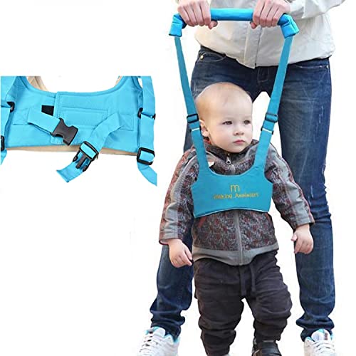 YESTIC Adjustable Baby Walking Harness Toddler Harness Assistant Belt for Learning Walk Easy-to-Wear Walking Learning Helper for Boys Girls. (Blue)