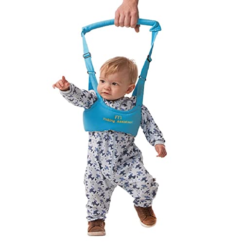 YESTIC Adjustable Baby Walking Harness Toddler Harness Assistant Belt for Learning Walk Easy-to-Wear Walking Learning Helper for Boys Girls. (Blue)