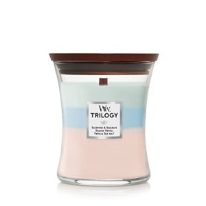 woodwick medium hourglass candle, oceanic trilogy, 9.7 oz.