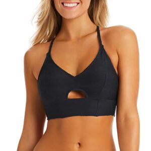 Jessica Simpson Women's Standard Side Shirred Bikini Bottom, Black, X-Large