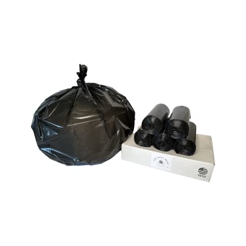 Top Knot Bags 45 Gallon Garbage Trash Bag 40X46" 1.2 Mil Black 100 Count Can Liner Bulk 40 Gallon 41 Gallon 42 Gallon 43 Gallon 44 Gallon Made in USA