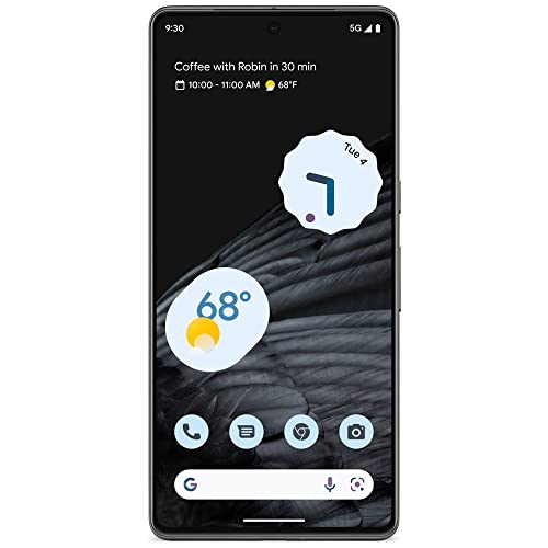 Google Pixel 7 Pro - 5G Android Phone - Unlocked Smartphone with Telephoto Lens, Wide Angle Lens, and 24-Hour Battery - 128GB - Obsidian (Renewed)