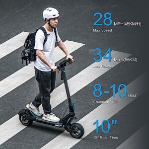 Electric Scooter Adults 1200w up to 30 MPH & 35 Miles, Dual Disk Brake System, Shock Absorption & HD LCD Touch Screen, 10" Off-Road Tires Sport E Scooter