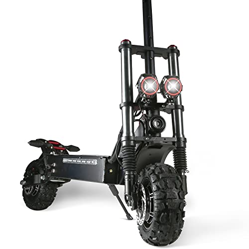 Electric Scooter, 5600W Dual Motor Max Speed 50MPH, 60V33AH Lithium Battery 60Miles Range, 11" Vacuum Off-Road Tire, Outdoor High Power Dual Drive Motor Scooters, Electric Scooter for Adults