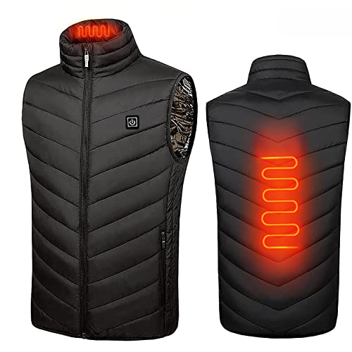 DASAYO Men Women Heating Vest Plus Size Winter Outdoor Warm Clothing Dual Control 2 Rechargeable Coat Lightweight Warm Jacket