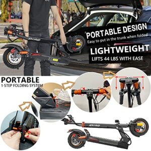 800W Scooter Electric for Adults, Foldable Electric Scooter Adults Escooter Motorized Kick Scooter with Detachable Seat, 10" Tire Off Road E Scooters, 28mph Top Speed, 22 Miles Long Range