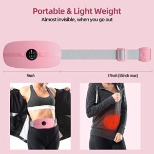 Portable Cordless Heating Pad, Heating Pads for Cramps with 3 Heat Levels and 3 Massage Modes, Menstrual Heating Pad 5s Fast Heating, Back or Belly Pain Relief Heating Pad for Women and Girl