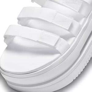 Nike Women's Icon Classic Sandal NA White/Pure Platinum-White (DH0224 100) - 10