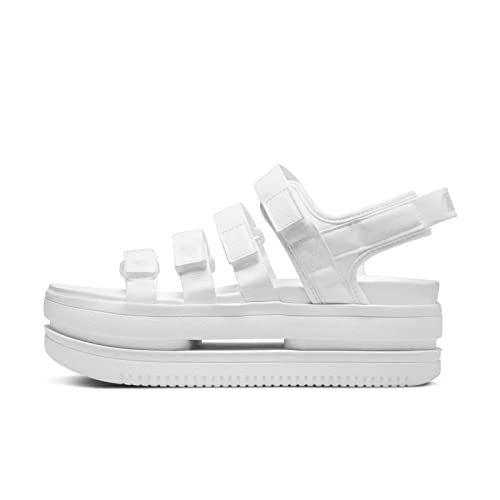 Nike Women's Icon Classic Sandal NA White/Pure Platinum-White (DH0224 100) - 10