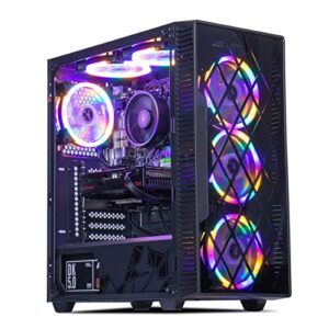 mxz gaming pc desktop computer, amd ryzen 5 4500, gtx1660s 6gb,16gb ddr4, nvme 500g ssd, 6rgb fans, win 11 pro ready, gamer desktop computer(r5 4500| gtx1660s)