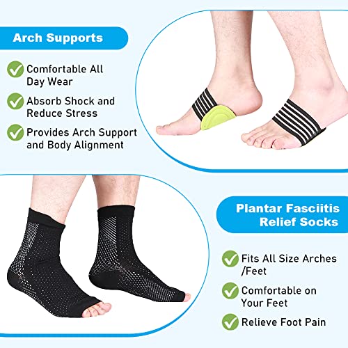 KASCLINO Plantar Fasciitis Night Splint, 3 Adjustable Straps Foot Brace for Ankle Heel Arch Pain Relief Associated for Women Men, Stronger Fixed, Foot-Drop Flat-Foot, Day&Night