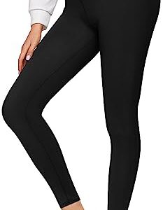 Leggings for Women - Butt Lift High Waisted Tummy Control No See-Through Yoga Pants Workout Running Leggings Black Large-X-Large