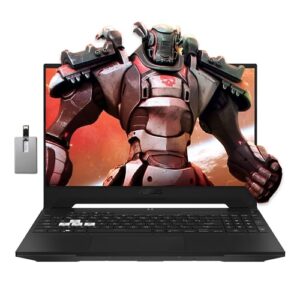 asus 2022 tuf f15 15.6" wqhd 144hz gaming laptop, intel 12th core i7-12650h, nvidia geforce rtx 3050 graphics, 16gb ddr5 ram, 512gb pcie ssd, backlit keyboard, win 11, black, 32gb usb card