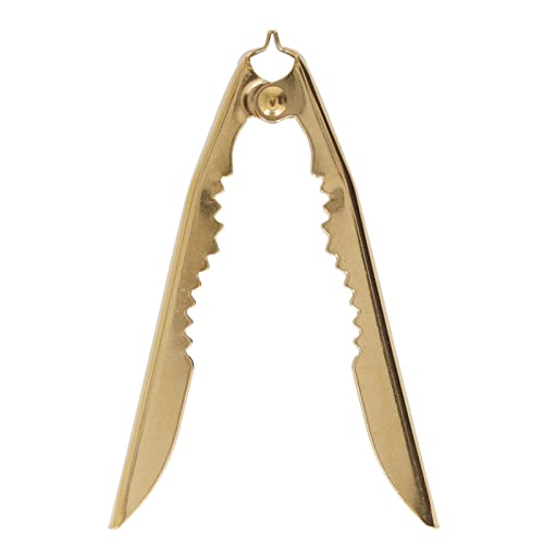 ZJchao Crab Cracker, Stainless Steel Gold Seafood Tools Non Slip Robust Crab Lobster Crackers Nutcracker Chestnut Walnut Opener Clip for Home Kitchen Hotel Seafood