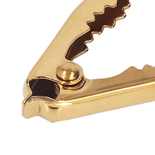 ZJchao Crab Cracker, Stainless Steel Gold Seafood Tools Non Slip Robust Crab Lobster Crackers Nutcracker Chestnut Walnut Opener Clip for Home Kitchen Hotel Seafood