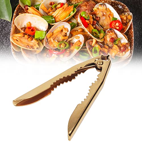 ZJchao Crab Cracker, Stainless Steel Gold Seafood Tools Non Slip Robust Crab Lobster Crackers Nutcracker Chestnut Walnut Opener Clip for Home Kitchen Hotel Seafood