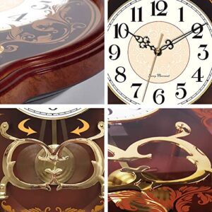 YEQKINIG Wall Clock 15 inch Large Silent Clock, Battery Powered, No Ticking Quartz Pendulum Clock,Wall Clock for Living Room Decor，Suitable for Bedroom、Bathroom、Farmhouse、Kitchen...