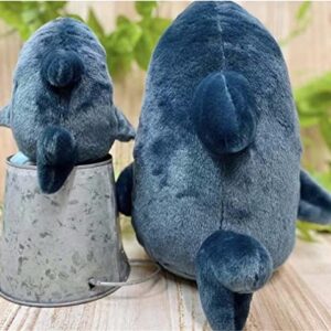 LKMYHY 7'' Cute Shark Cat Plush Toy, Fried Shrimp Kitten Stuffed Animal Doll, Soft Birthday & Christmas Gifts for Kids