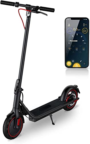 Electric Scooter 450W Powerful Motor,19mph Speed and 8.5” Honeycomb Solid Tires,Anti-Theft Lock,Wide Deck Portable & Folding e Scooter for Adults