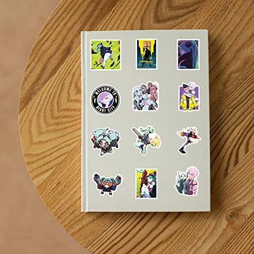 62Pcs Edgerunners Anime Stickers Pack, Manga Poster Cartoon Vinyl Waterproof for Water Bottle,Laptop,Phone,Skateboard,Scrapbooking,Journaling Gifts for Adults Teens Kids for Party Favor Supply