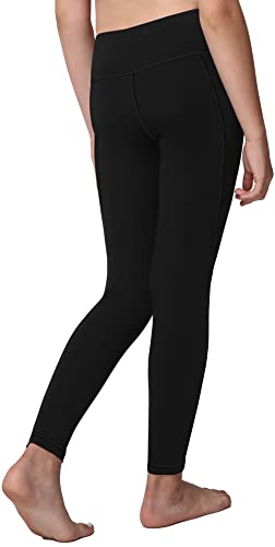 Yoga Active Leggings for Girls with 2 Pockets - Kids Workout Yoga Pants for Athletic (Pack of 4)