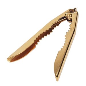 Gold Nut Crackers 5.5Inch Crab Cracker Non Slip Robust Stainless Steel Nutcracker Chestnut Walnut Opener Clip for Kitchen