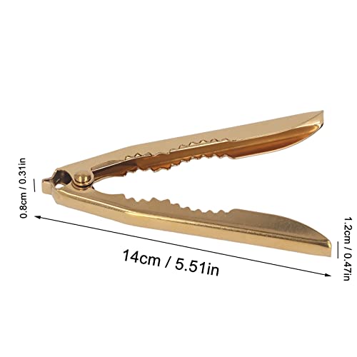 Gold Nut Crackers 5.5Inch Crab Cracker Non Slip Robust Stainless Steel Nutcracker Chestnut Walnut Opener Clip for Kitchen