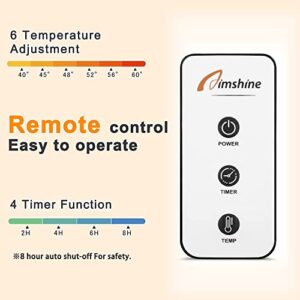 Foot Warmer - Double-Side Heating Electric Heated Foot Warmers for Men and Women Foot Heating Pad with 6 Levels Temp and 4 Timers (L- Remote Control)