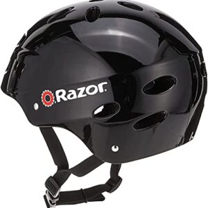 Razor Pocket Mod Bellezza - 36V Euro-Style Electric Scooter for Ages 14+, Up to 70 min Ride Time, 16" Pneumatic Tires, for Riders up to 220 lbs & V-17 Youth Multi-Sport Helmet, Gloss Black