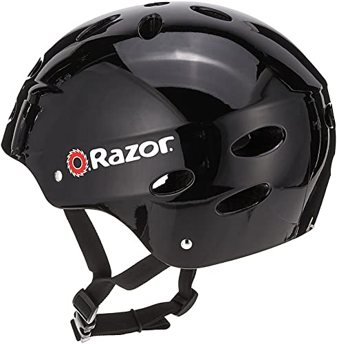 Razor Pocket Mod Bellezza - 36V Euro-Style Electric Scooter for Ages 14+, Up to 70 min Ride Time, 16" Pneumatic Tires, for Riders up to 220 lbs & V-17 Youth Multi-Sport Helmet, Gloss Black