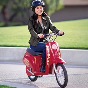 Razor Pocket Mod Bellezza - 36V Euro-Style Electric Scooter for Ages 14+, Up to 70 min Ride Time, 16" Pneumatic Tires, for Riders up to 220 lbs & V-17 Youth Multi-Sport Helmet, Gloss Black