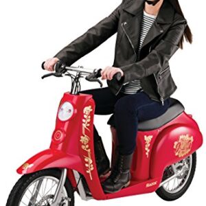 Razor Pocket Mod Bellezza - 36V Euro-Style Electric Scooter for Ages 14+, Up to 70 min Ride Time, 16" Pneumatic Tires, for Riders up to 220 lbs & V-17 Youth Multi-Sport Helmet, Gloss Black