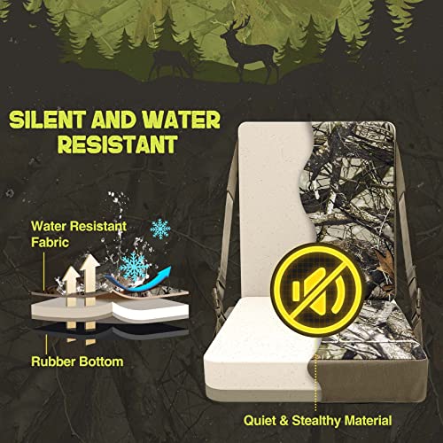 TIDEWE Hunting Blind (Camouflage) & Hunting Seat Cushion Heated with Backrest (Next Camo G2)