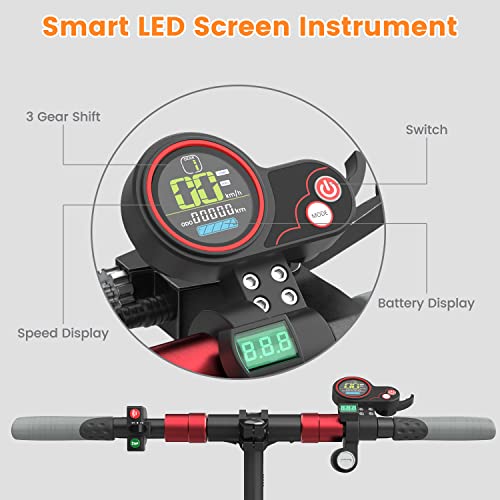 iENYRID Electric Scooter for Adults with Seat, 600w Motor(800w Peak Power), 28mph Top Speed, 31miles of Range, 10'' Off Road Tire, Dual Suspension & Dual Brake System, Commuter E Scooter