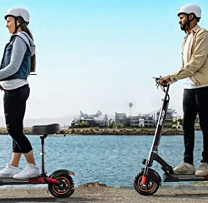 iENYRID Electric Scooter for Adults with Seat, 600w Motor(800w Peak Power), 28mph Top Speed, 31miles of Range, 10'' Off Road Tire, Dual Suspension & Dual Brake System, Commuter E Scooter