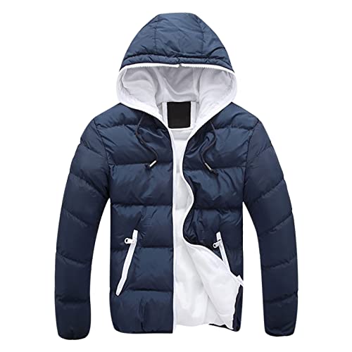 SHOPESSA Snowboard Jacket Men Bomber Jacket Winter Work Jackets for Men Long Sleeve Zip Up Down Coat Men Jacket Winter