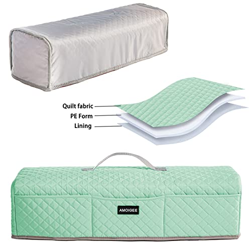 AMOIGEE Padded Dust Cover Compatible with Cricut Maker, Cricut Maker 3, Explore Air 2, Cricut Explore 3 Machine, with Pockets for Cricut Accessories, Mint