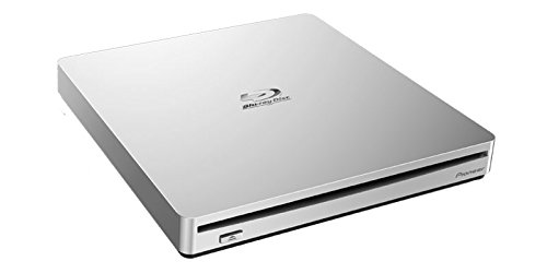 PIONEER External Blu-ray Drive BDR-XS07S Silver Color to Match Mac.6X Slot Loading Portable USB 3.2 Gen1(3.0) BD/DVD/CD Writer. Supports BDXL and M-Disc Format. USB Bus Powered