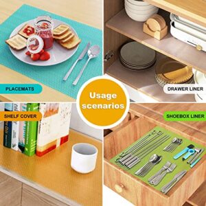 【Extra Large】 Refrigerator Liners,Thetape Does Not Slip & Refrigerator Liners for Shelves Washable Glass Shelves Protect Against Spills，Multi-Use & Multicolor Cabinet Drawer Liner Kitchen Gadgets