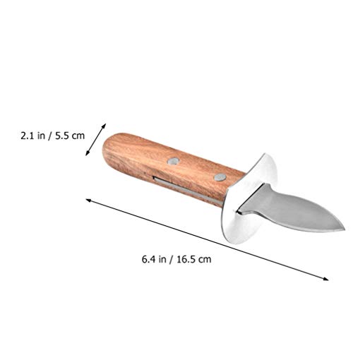 Kichvoe Multitools Oyster Shucking Knife with Wooden Handle Stainless Steel Oyster Clam Shucking Knife Oyster Cutter Seafood Shellfish Opener for Kitchen Supplies Multipurpose Tool Multipurpose Tool