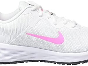 Nike Women's Revolution 6 NN White/Pink Spell-Fossil Stone (DC3729 103) - 9