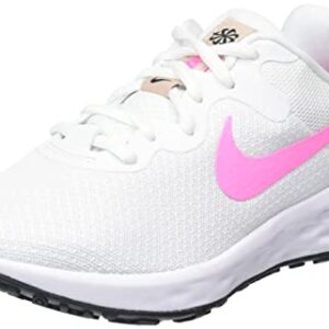 Nike Women's Revolution 6 NN White/Pink Spell-Fossil Stone (DC3729 103) - 9