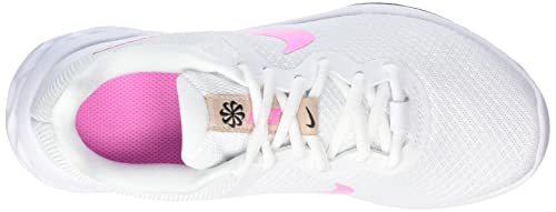 Nike Women's Revolution 6 NN White/Pink Spell-Fossil Stone (DC3729 103) - 9