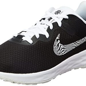 Nike Women's Revolution 6 Next Nature Running Shoes, Black/White, 6.5 M US