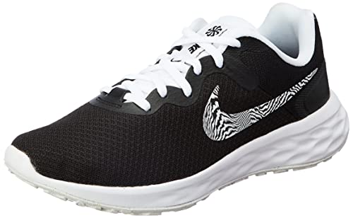 Nike Women's Revolution 6 Next Nature Running Shoes, Black/White, 6.5 M US