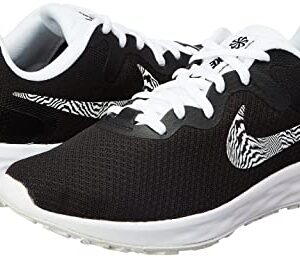 Nike Women's Revolution 6 Next Nature Running Shoes, Black/White, 6.5 M US