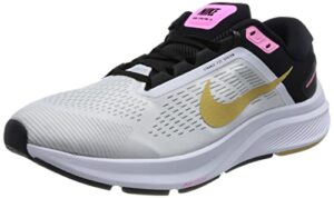 nike women's low-top sneakers, white wheat gold black pink magic, 6.5