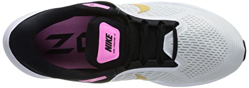 Nike Women's Low-Top Sneakers, White Wheat Gold Black Pink Magic, 6.5